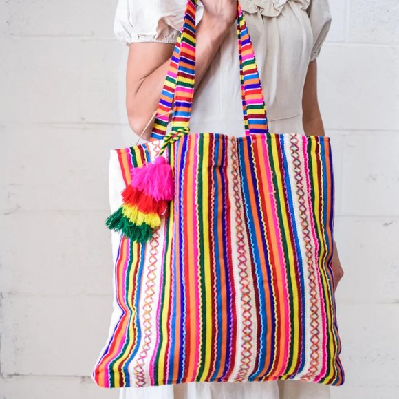 Heavenlynest | Bags | Aztec Boho Beaded Tote Bag | Poshmark